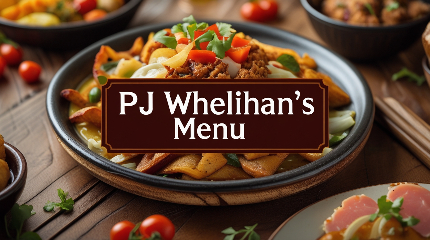 PJ Whelihan's Menu and Prices 2026
